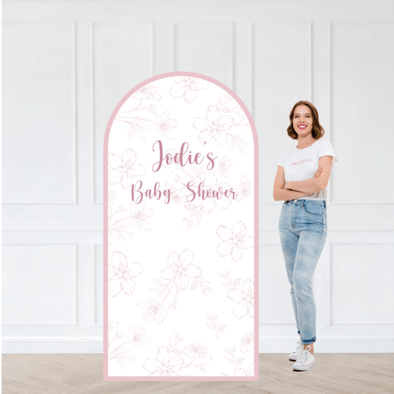 Pink & White Floral Sailboard – Parties And Signs