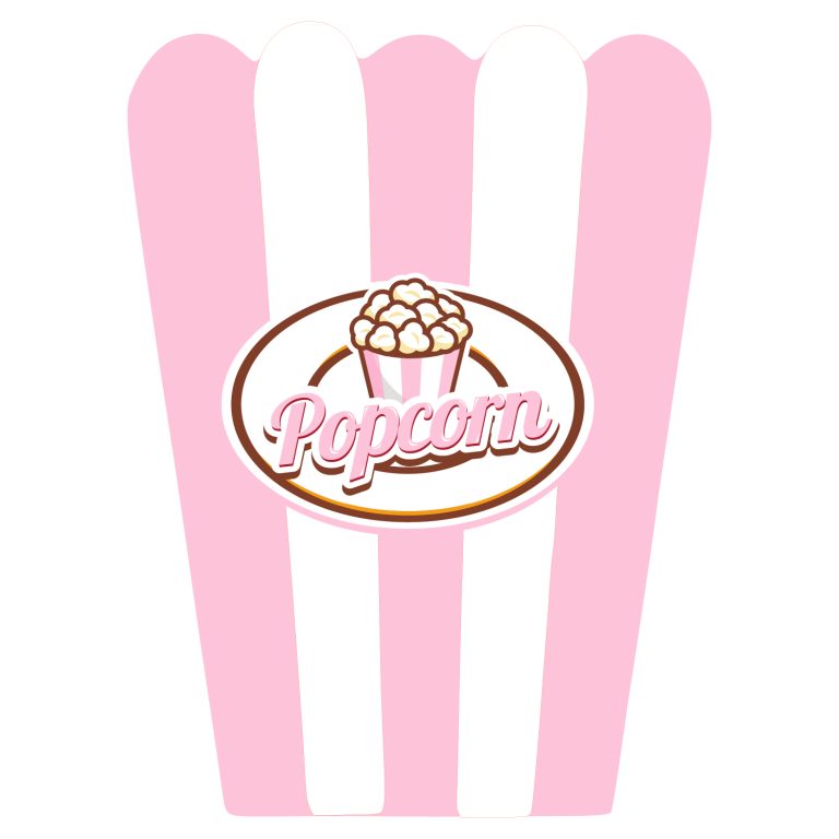 Pink 3D Popcorn Box Cutout – Parties And Signs