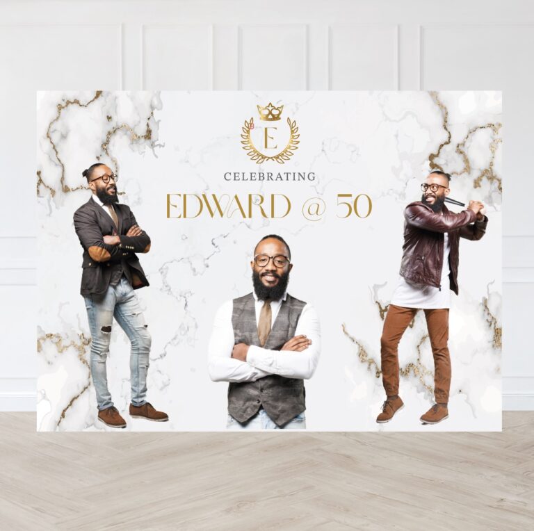 White & Gold Marble Photo Backdrop (3m x 2.2m / 10ft x 7.2ft) – Parties ...