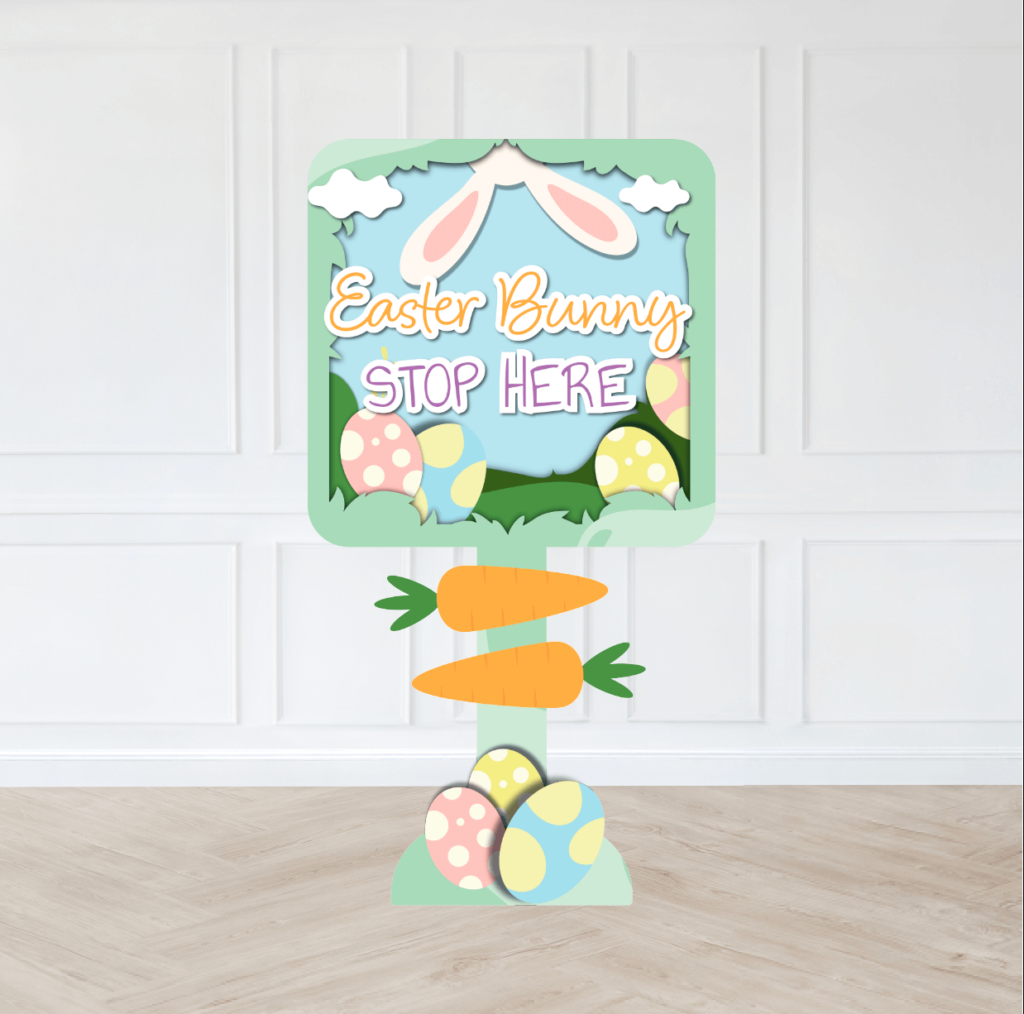 Easter Bunny Carrots Stop Here Sign – Parties And Signs
