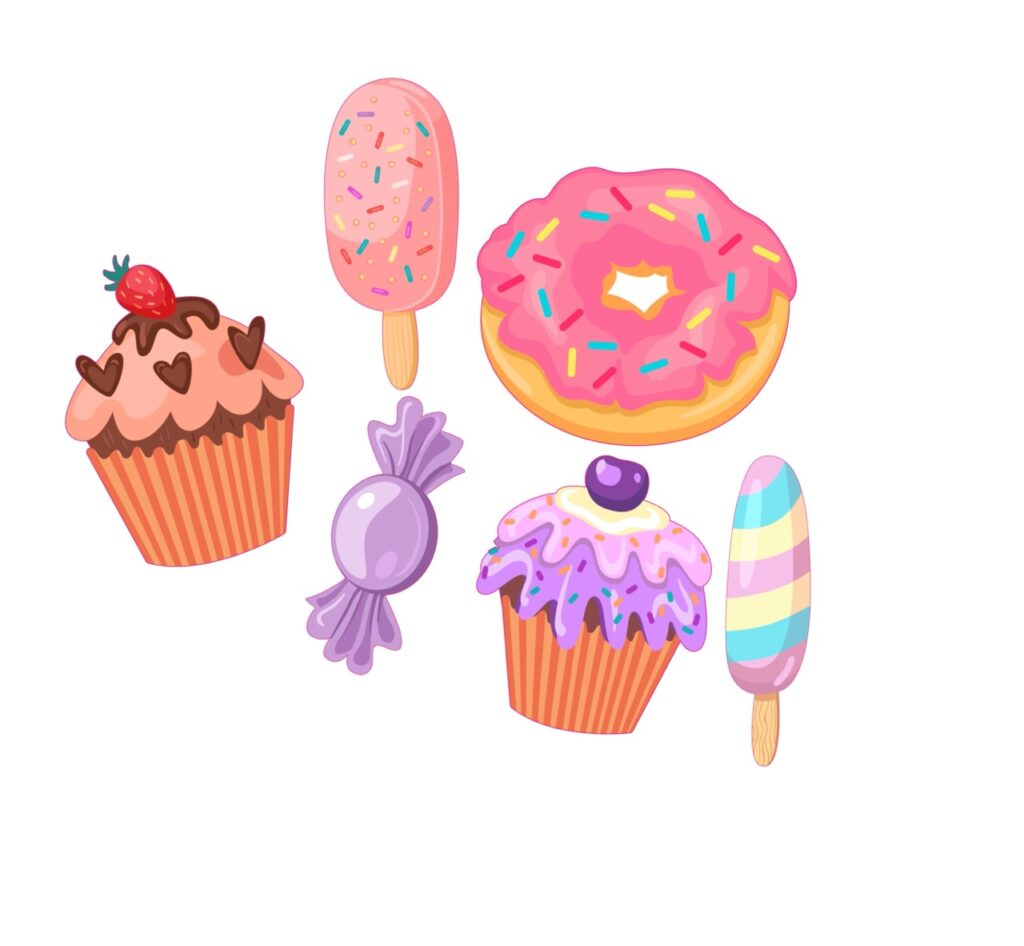 Pastel Sweet Treats Candy Cutout Set (Outlet) – Parties And Signs