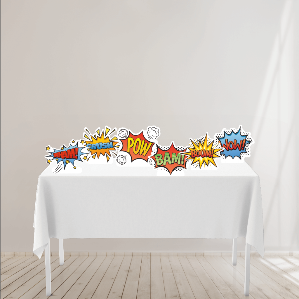 Super Hero Table Centre Set – Parties And Signs