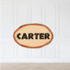 Wood Design Oval Name Sign – Parties And Signs
