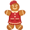 Gingerbread Woman in Red Dress Cutout – Parties And Signs