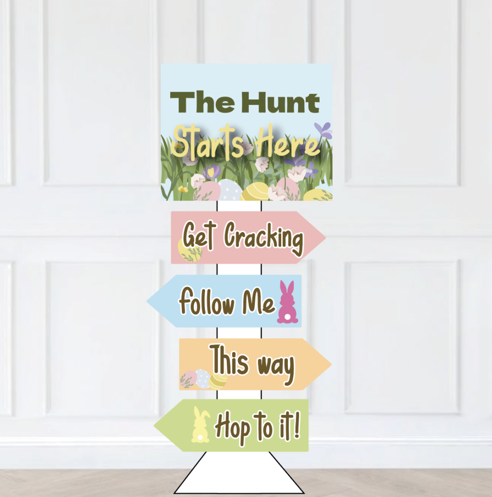 Easter Egg Hunt Direction Sign – Parties And Signs
