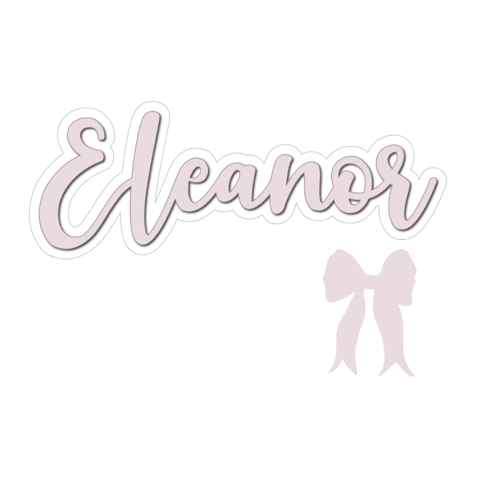 Long Tail Bow Name Sign Set – Parties And Signs