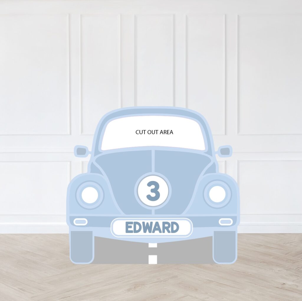 Bug Car – Open Window Cut Out – Parties And Signs