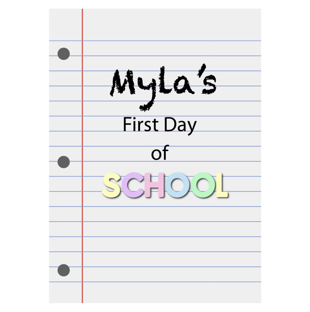 First Day of School Pastel Notebook Backdrop – Parties And Signs